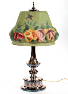 Pairpoint Table Lamp, Papillon Puffy Shade