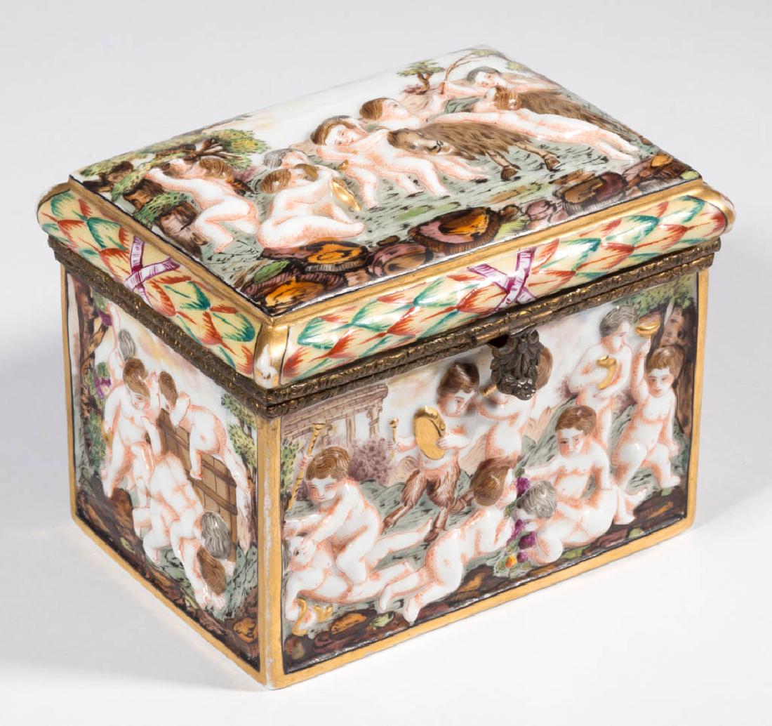 CONTINENTAL CAPODIMONTE PORCELAIN LIDDED BOX