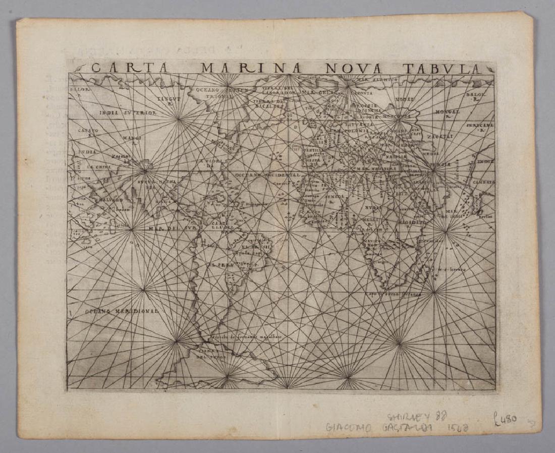 GIACOMO GASTALDI (ITALIAN, 16TH CENTURY) MAP OF THE