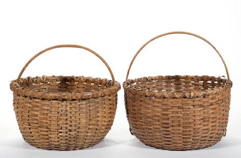 Valley Of Virginia Woven Splint Market Baskets, Lo