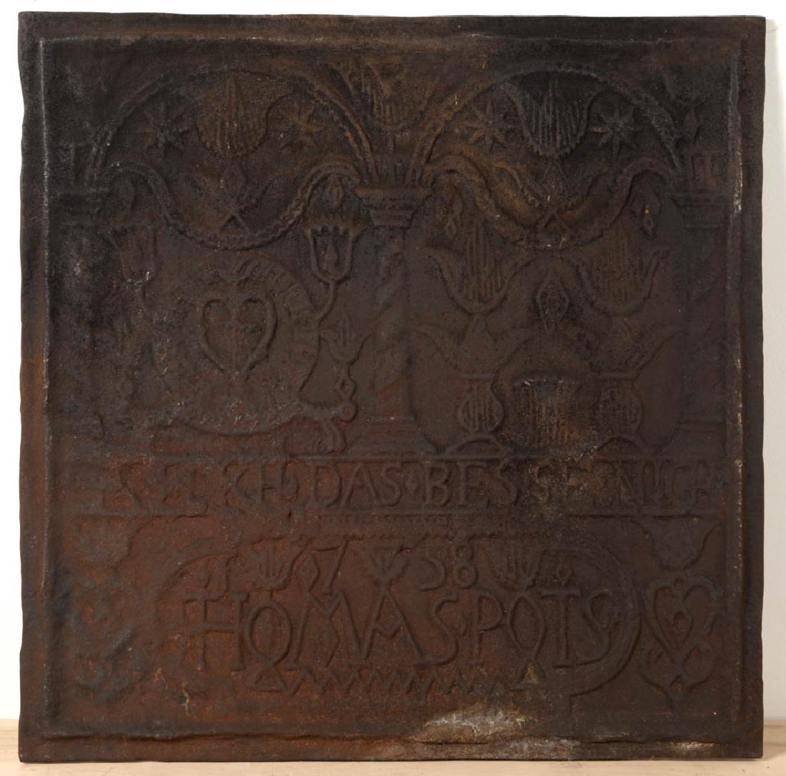 Contemporary Pennsylvania Cast Iron Stove Plate