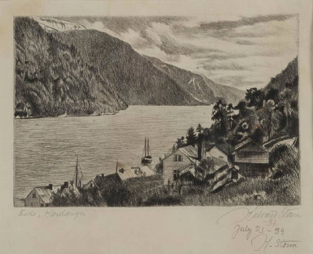 Halvard Storm (norway, 1877 1962) Etching