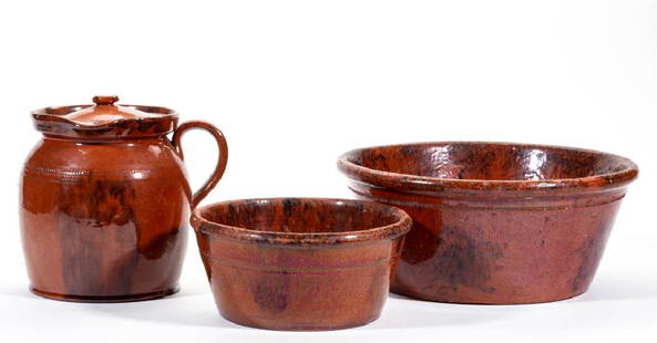American Dated And Decorated Earthenware / Redware