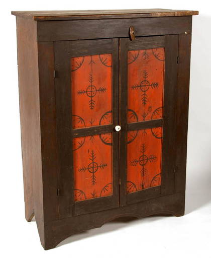 Tennessee Paint Decorated Cherry And Yellow Pine Jelly