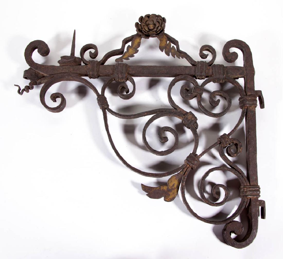 CONTINENTAL FORGED IRON LANTERN BRACKET