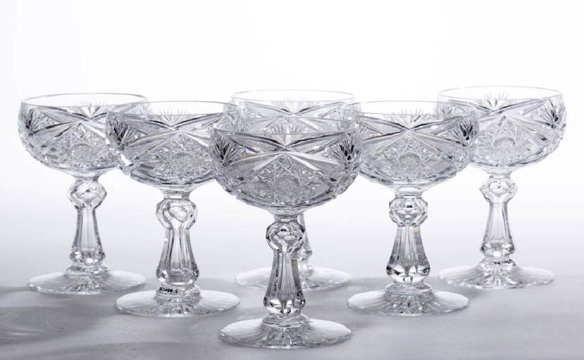 Packwood Brilliant Cut Glass Cocktails, Set Of Six