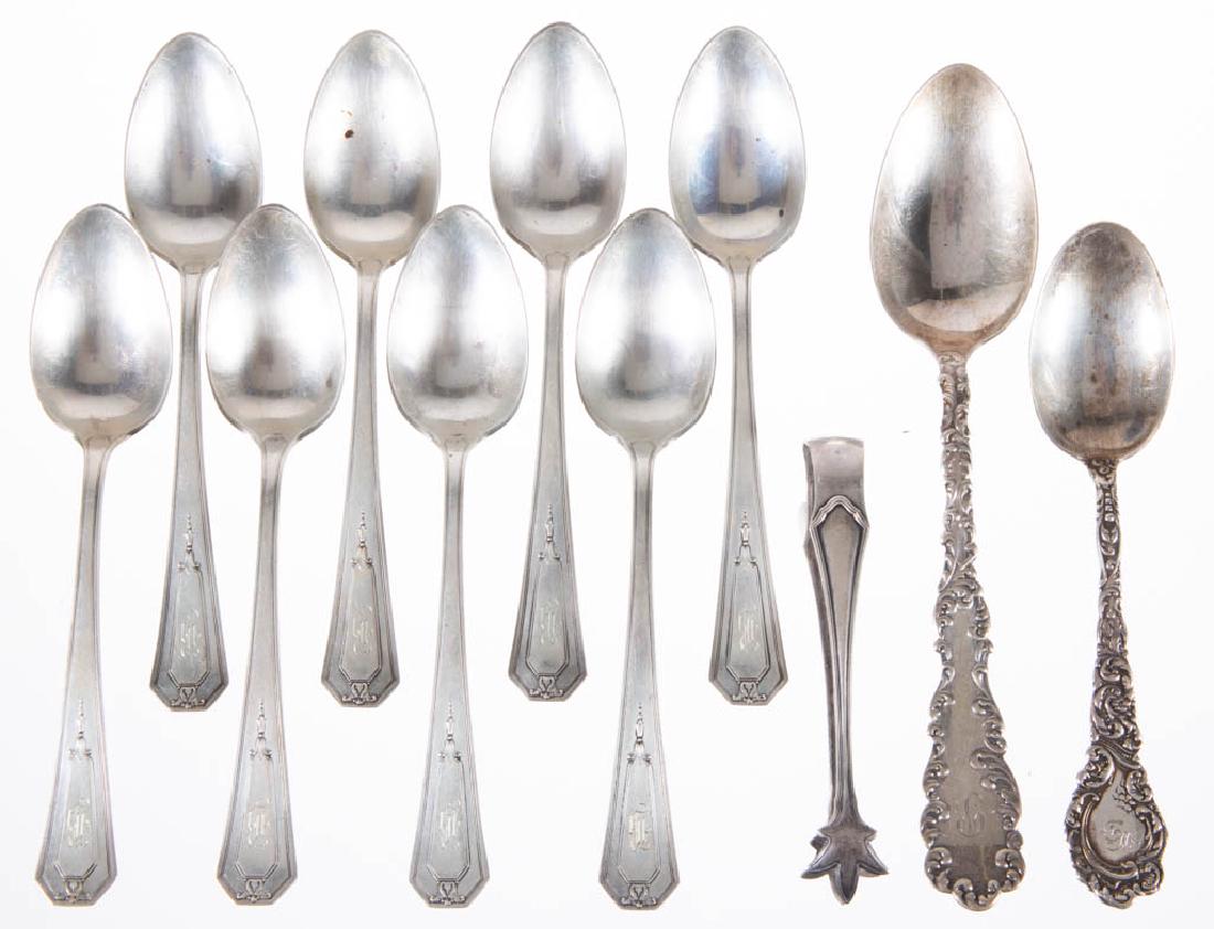 R. WALLACE & SONS STERLING SILVER FLATWARE, LOT OF 11