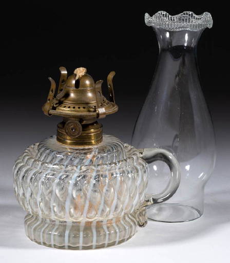 Markham Swirl Band Kerosene Finger Lamp