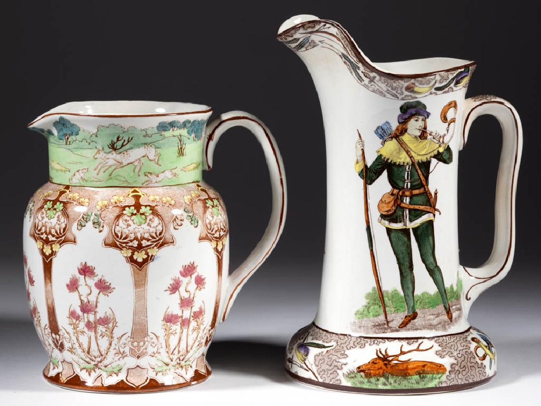 American Buffalo Pottery Ceramic Jugs, Lot Of Two