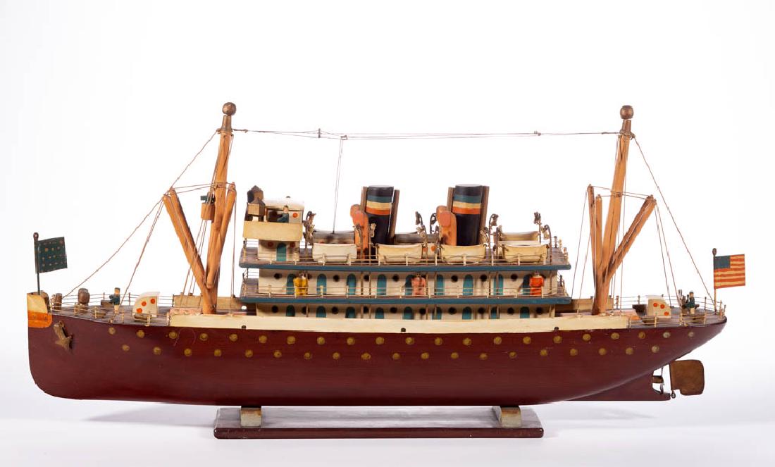 FOLK ART CARVED AND PAINTED STEAMSHIP MODEL - Jun 21, 2019 | Jeffrey S ...