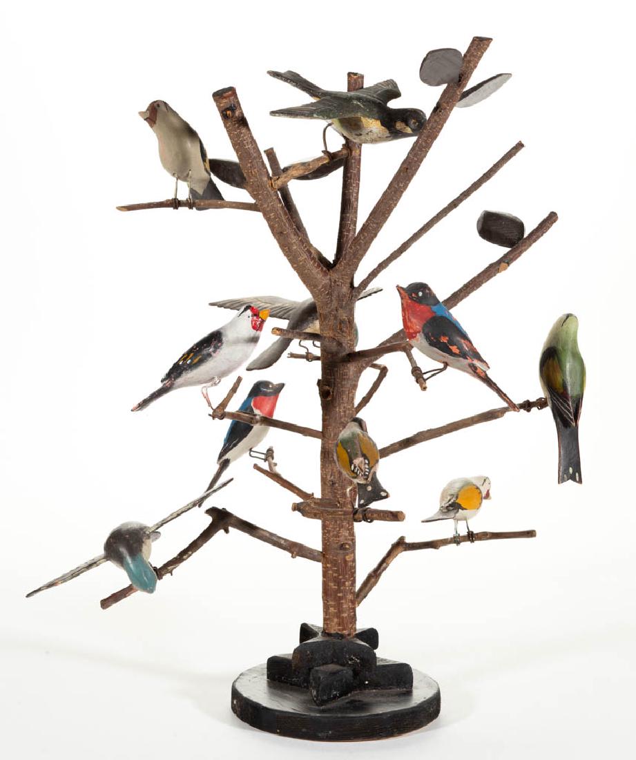 FOLK ART CARVED AND PAINTED WOOD BIRD TREE - Jun 21, 2019 | Jeffrey S ...