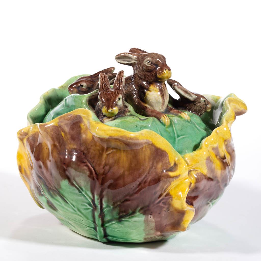 AMERICAN MAJOLICA RABBIT AND CABBAGE FIGURAL BUTTER - Oct 19, 2019 ...