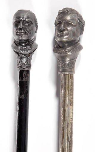 Antique U.s. Presidential Campaign Canes / Walking