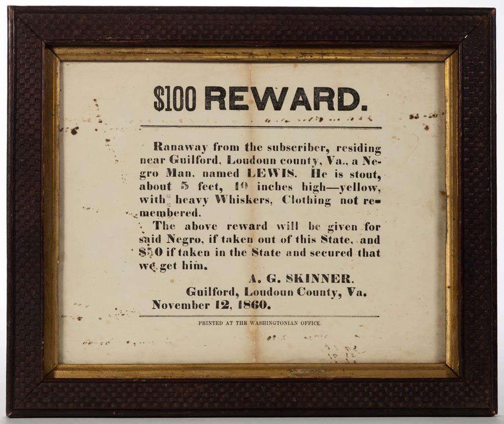 LOUDOUN CO., VIRGINIA RUNAWAY SLAVE BROADSIDE - Nov 16, 2019 | Jeffrey ...