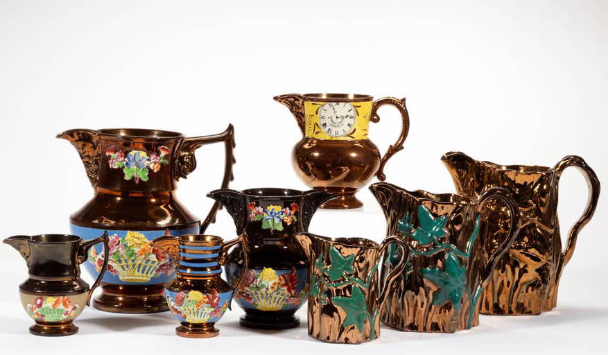 ENGLISH COPPER LUSTRE CERAMIC JUGS / PITCHERS, LOT OF - Feb 29, 2020 ...