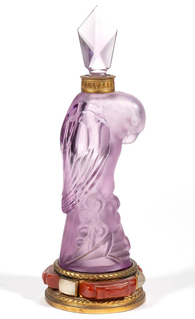 Czech Figural Parrot Perfume Bottle
