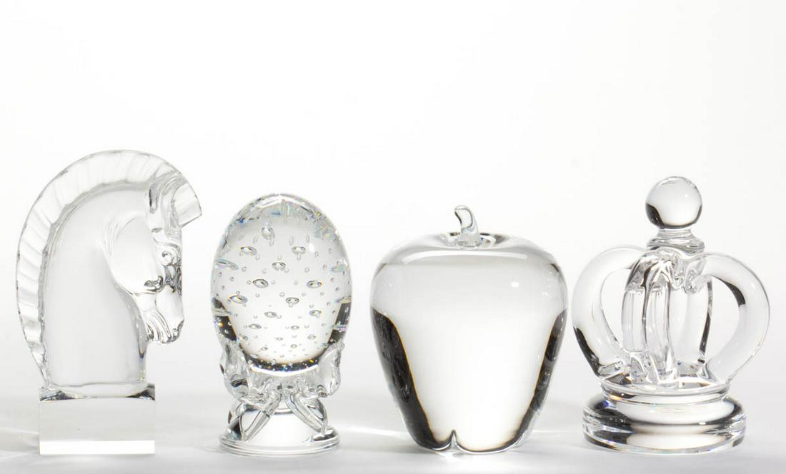 Steuben Crystal Art Glass Figures Paperweights Lot Apr 23 2021 Jeffrey S Evans