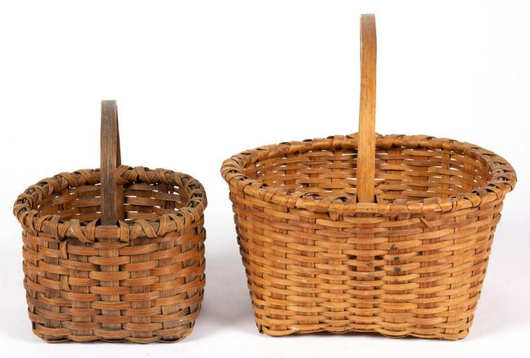 MID-ATLANTIC STAVE-TYPE SPLINT-WOVEN BASKETS, LOT OF - Aug 27, 2021 ...