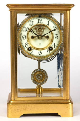 Ansonia "prism" Crystal Regulator Clock