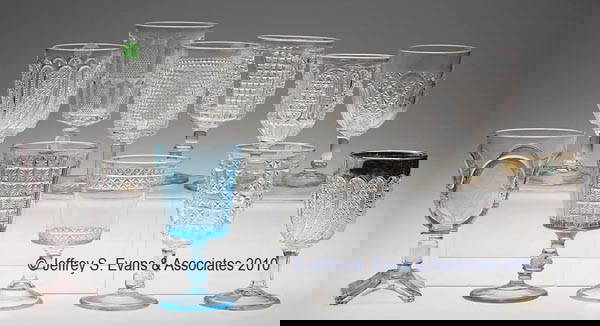 Various Eapg Finecut And Similar Pattern Goblets,