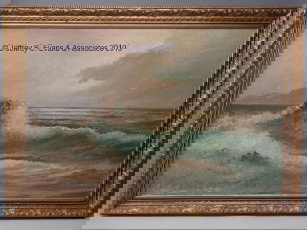 314: FRANK WALLIS (AMERICAN, XX) SEASCAPE PAINTING