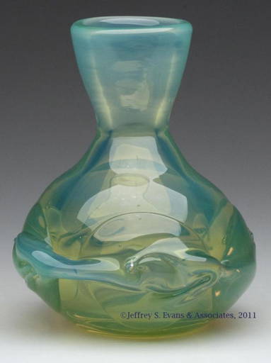 Labino Opalescent Studio Art Glass Vase