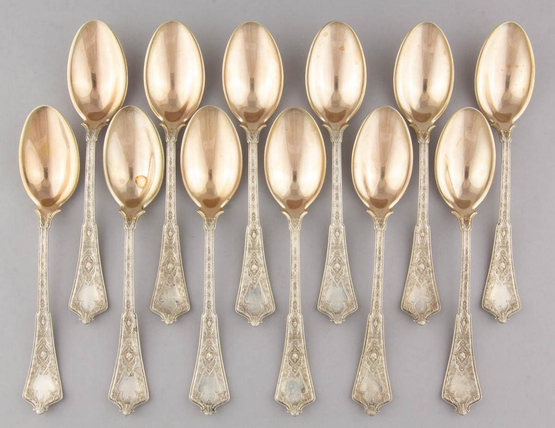 Tiffany & Co. "persian" Sterling Silver Ice Cream Spoons, Set Of 12