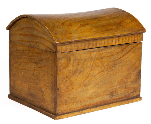 AMERICAN PAINT-DECORATED POPLAR DOME-TOP BOX - Jun 24, 2022 | Jeffrey S ...