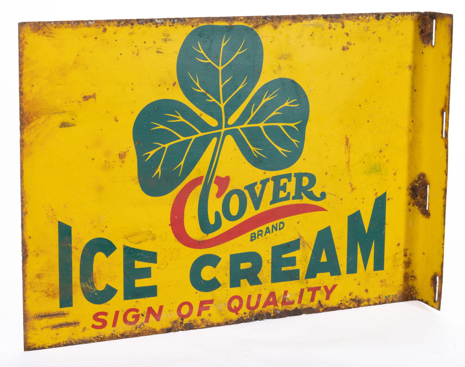 VINTAGE CLOVER BRAND ICE CREAM METAL TRADE SIGN, - Aug 25, 2022 ...