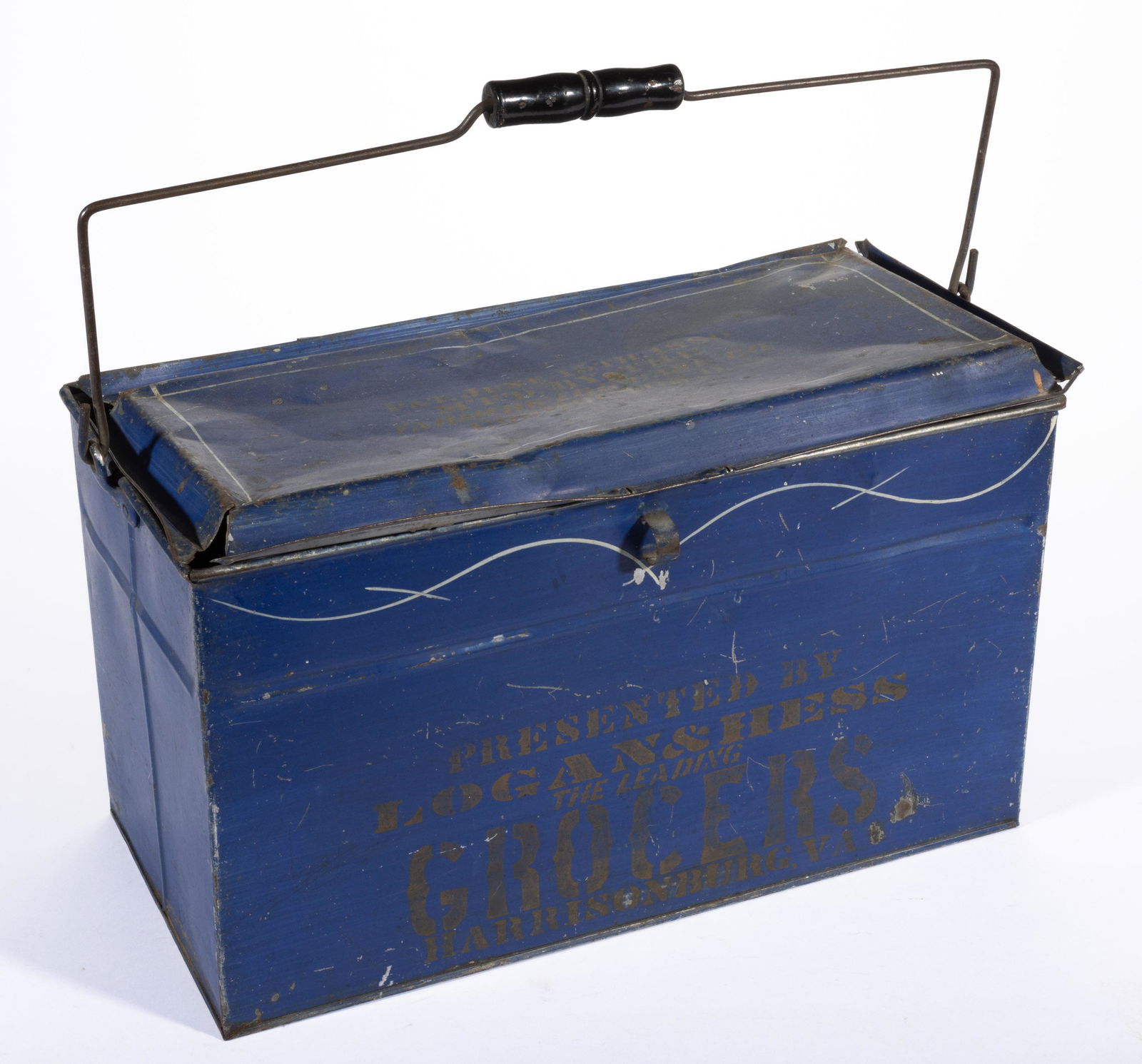 RARE LOGAN & HESS, HARRISONBURG, VIRGINIA PAINTED TIN ADVERTISING EGG ...