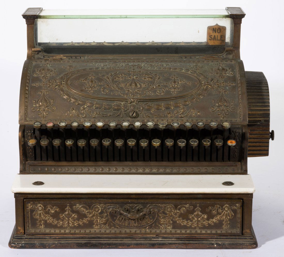 Antique Brass National Model 356 Cash Register,