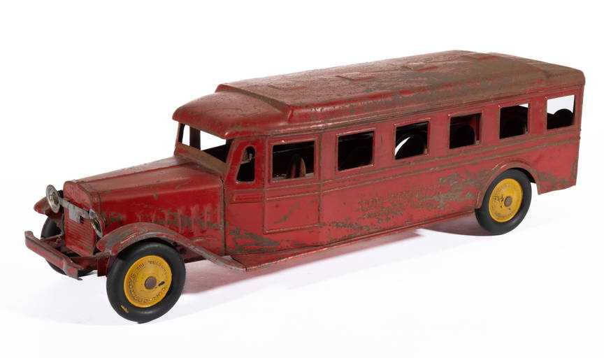 Cor Cor Toys Pressed Steel Toy Bus,