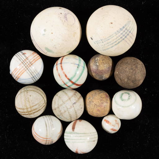 HAND-PAINTED CHINA MARBLES, LOT OF 13, - Aug 25, 2022 | Jeffrey S ...