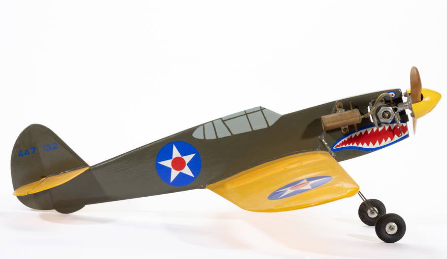 AMERICAN WWII FLYING CONTROL LINE MODEL AIRPLANE WITH ENGINE, - Sep 22 ...