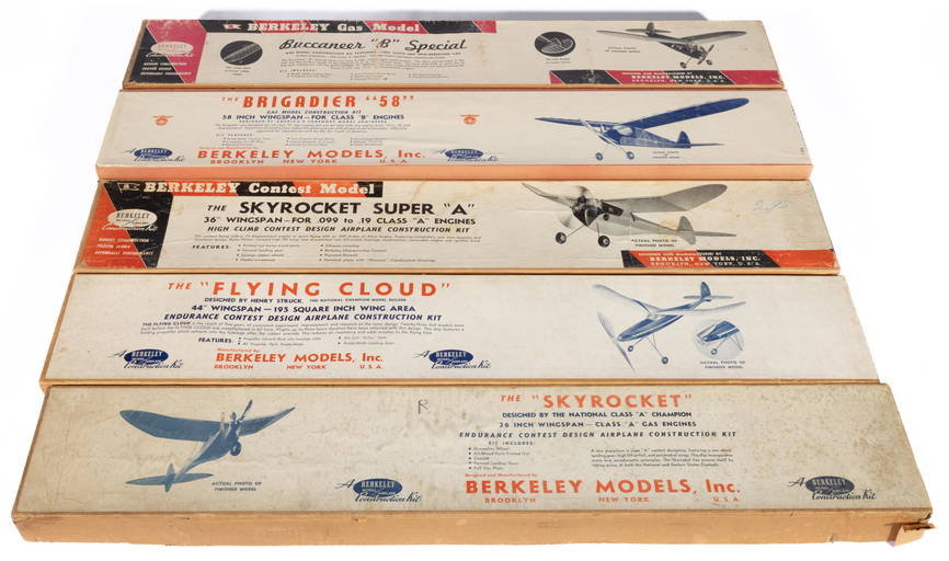 VINTAGE BERKELEY AIRPLANE MODEL KITS, LOT OF FIVE, (#0066) on Sep 22 ...