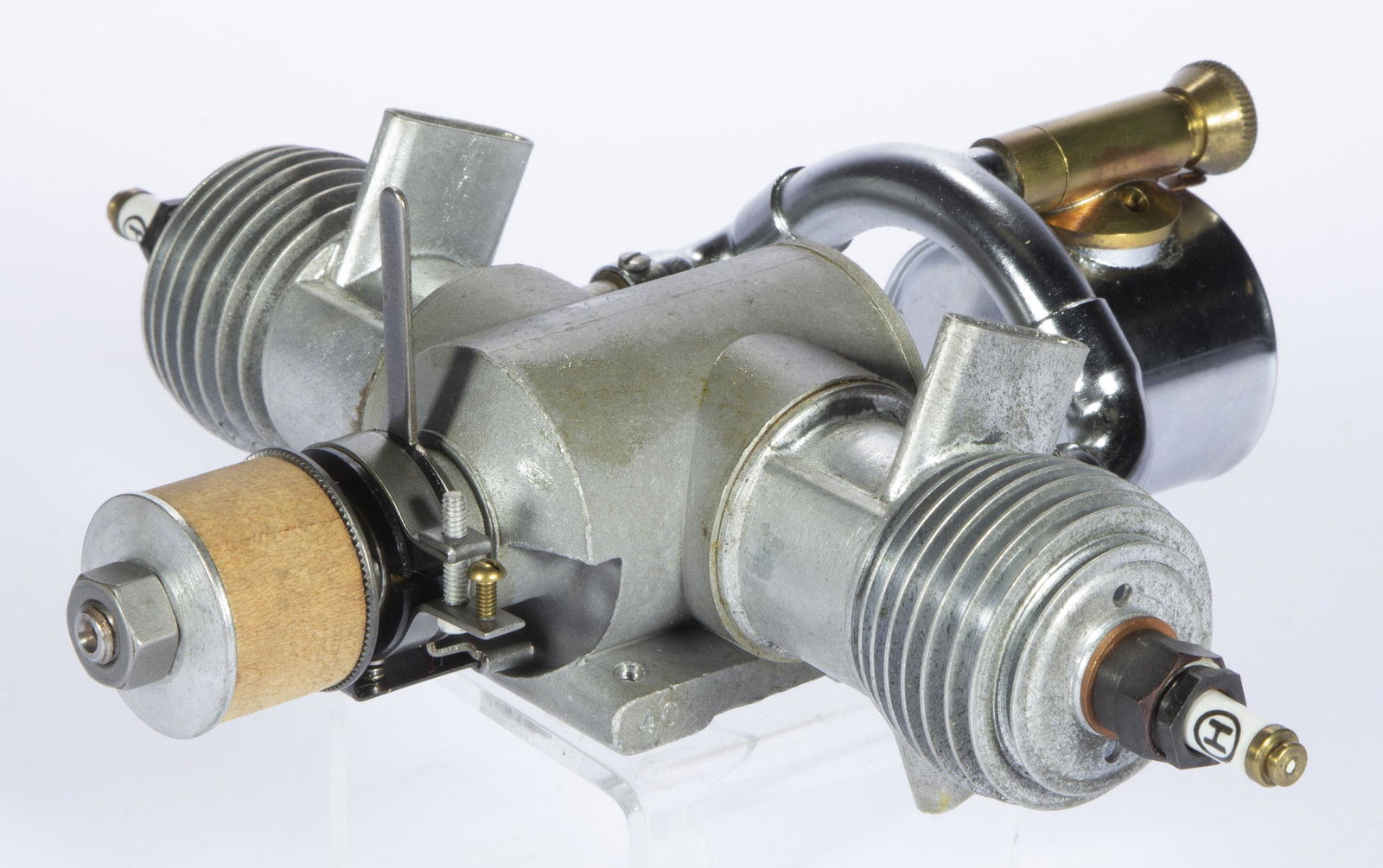 Hurleman Twin / Two Cylinder Model Airplane Engine,