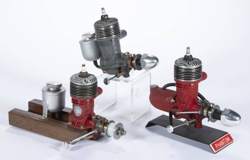 Phantom Motors "bullet" Model Airplane Engines, Lot Of Three,