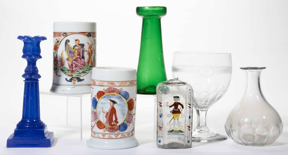 ASSORTED EARLY GLASS ARTICLES, LOT OF SEVEN, (#1119) on Sep 23, 2022 ...
