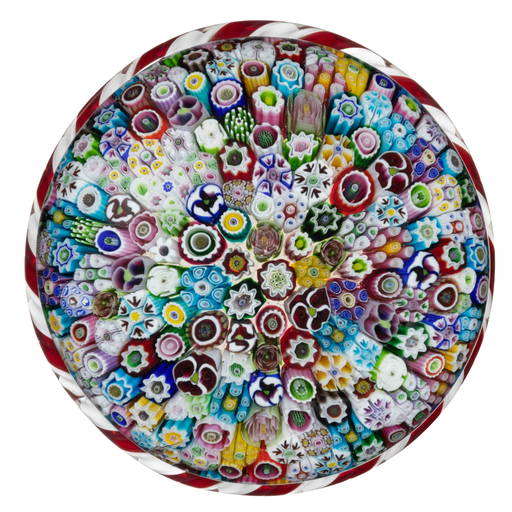 Parabelle Pg 67 / Close Pack Millefiori Piedouche Paperweight,