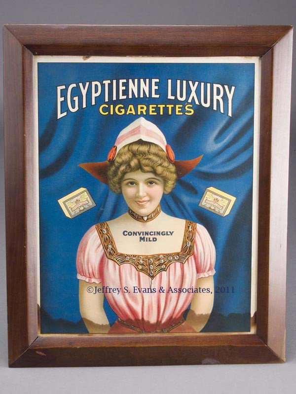 238: EGYPTIENNE LUXURY CIGARETTES ADVERTISING SIGN