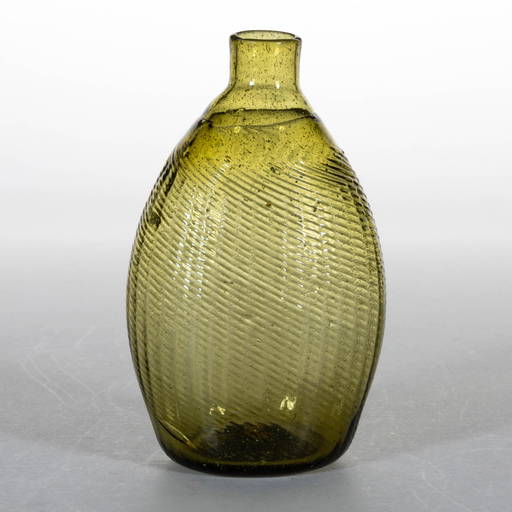 Pattern Molded Half Post Pitkin Type Flask