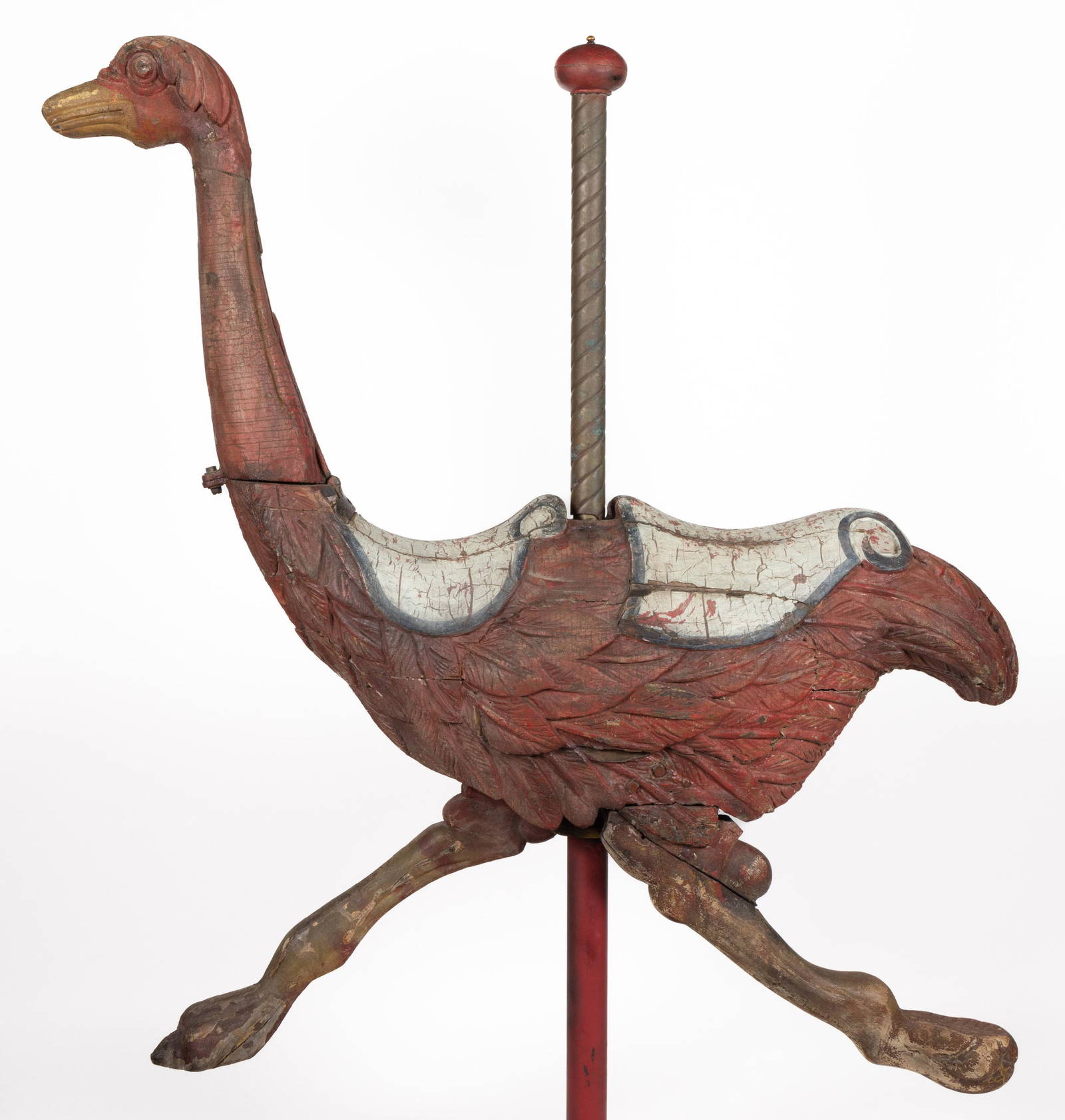 Frederick Savage, Attributed, Carved And Painted Ostrich Carousel ...
