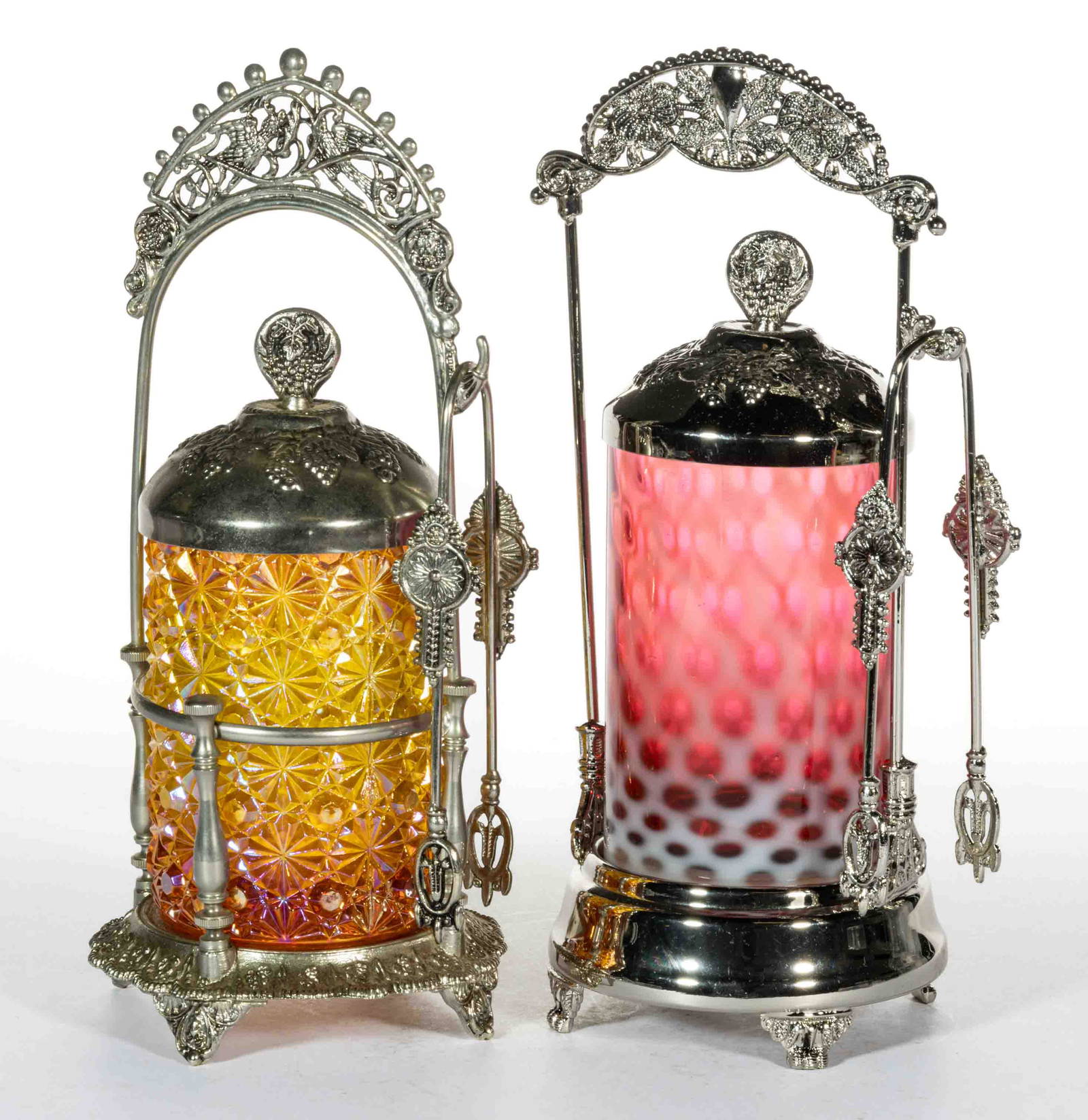 Fenton / L. G. Wright Pickle Casters, Lot Of Two Auction