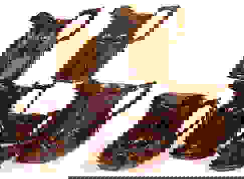 American Rockingham-glazed Pottery Jugs / Pitchers, Lot Of Six Auction