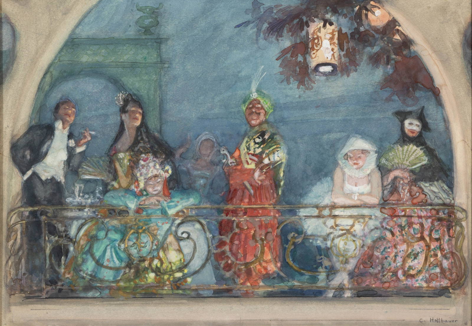 Charles Constantin Hoffbauer (french-american, 1875-1957) Scene From A ...