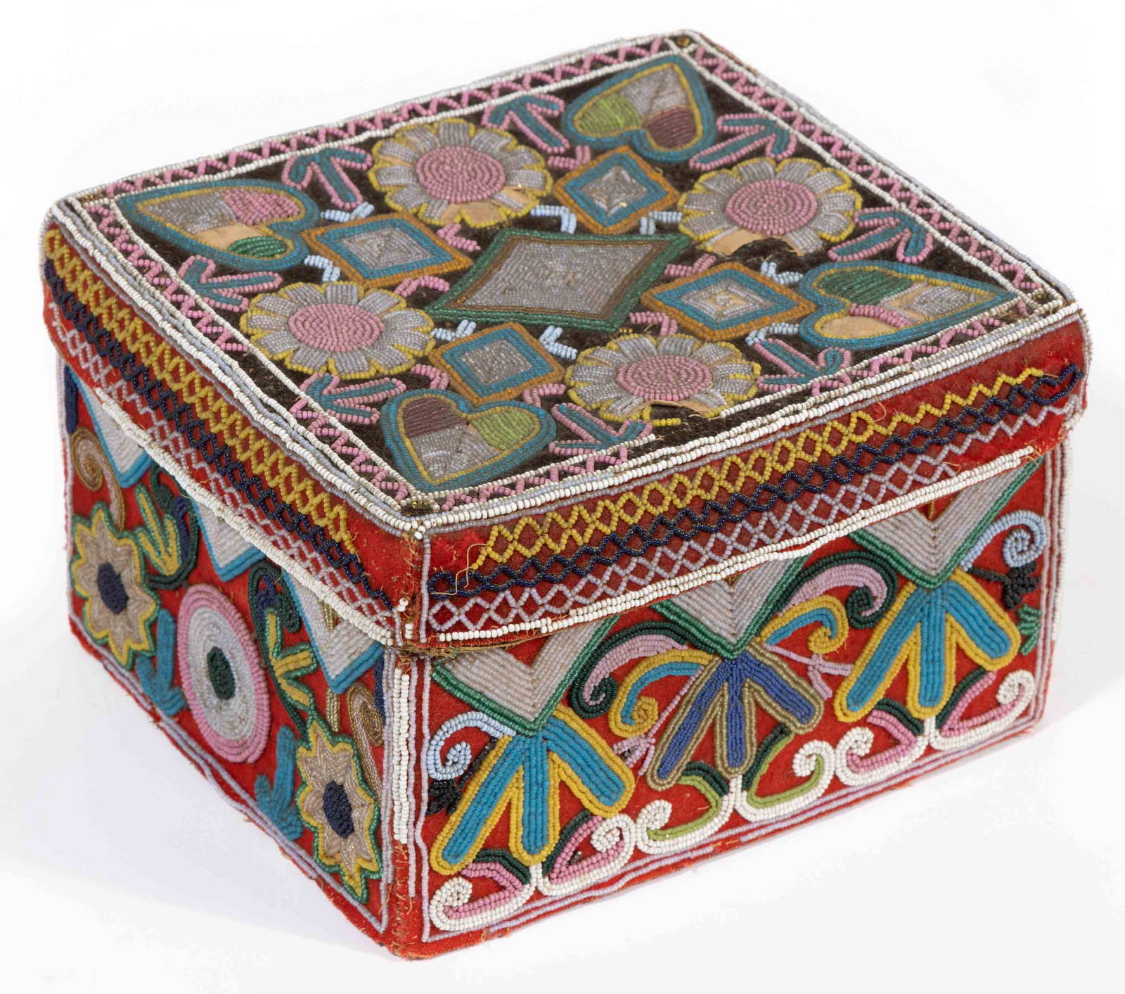 Native American Haudenosaunee (iroquois) Beadwork Box Auction