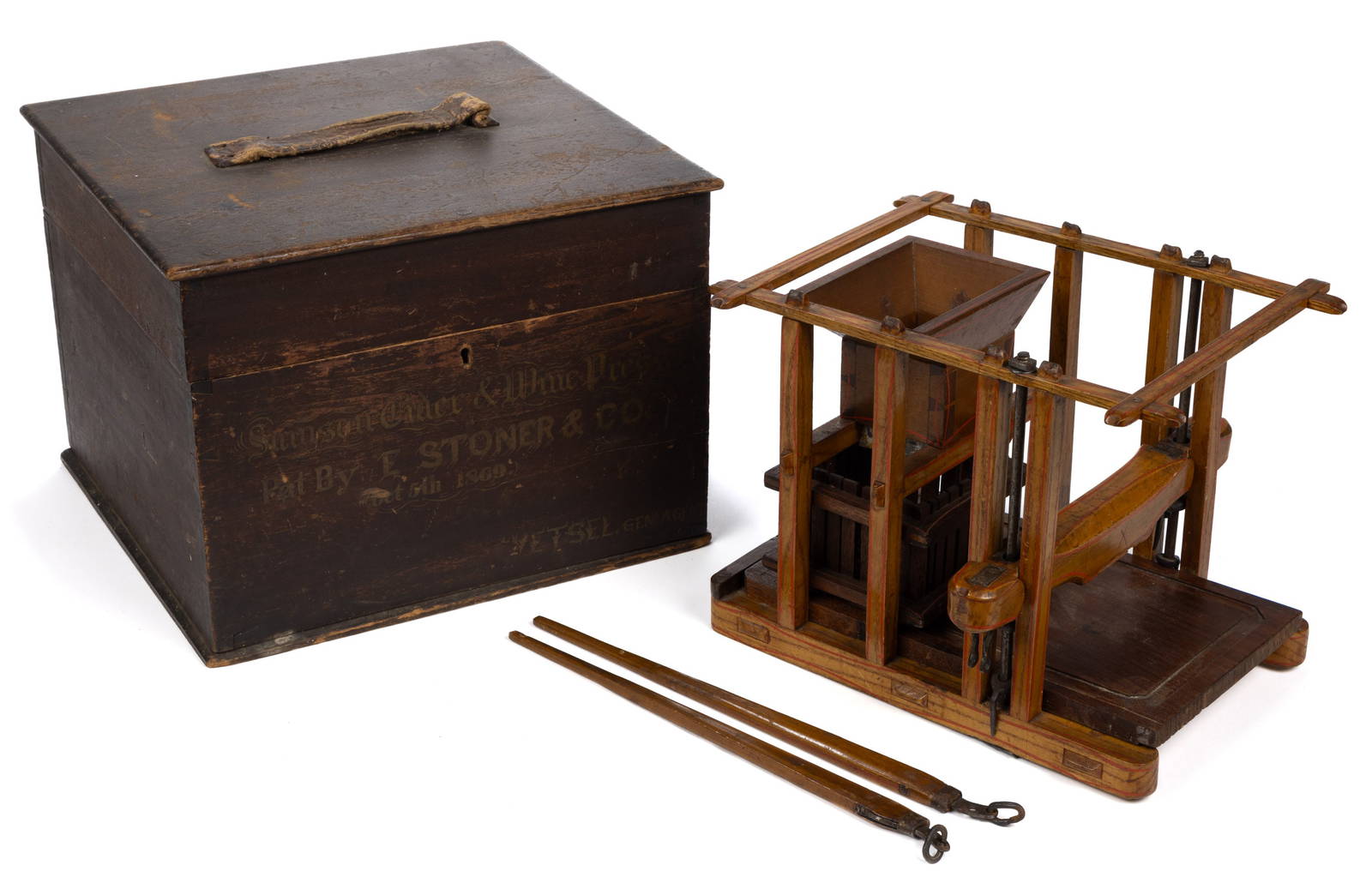 Maryland Samson Cider & Wine Press Salesman's Sample Model Auction