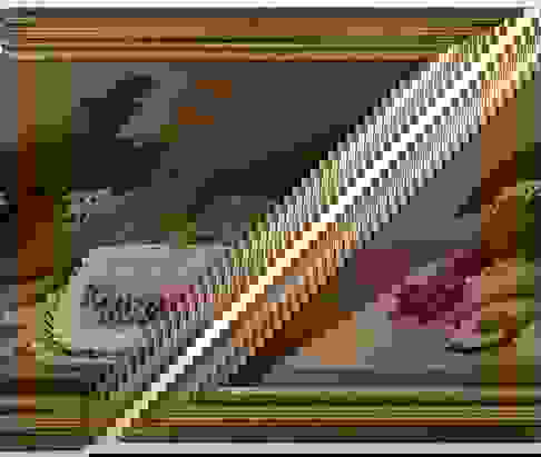 Edward E. Hafer (pennsylvania, 1843-1925) Folk Art Still-life Painting ...