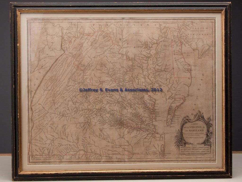 18th Century Virginia And Maryland Map