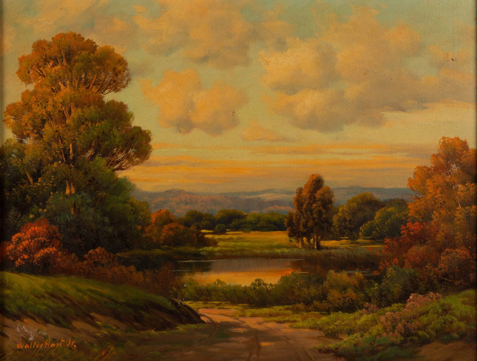 Walter Hart Jr. (american, 20th Century) Landscape Painting Auction
